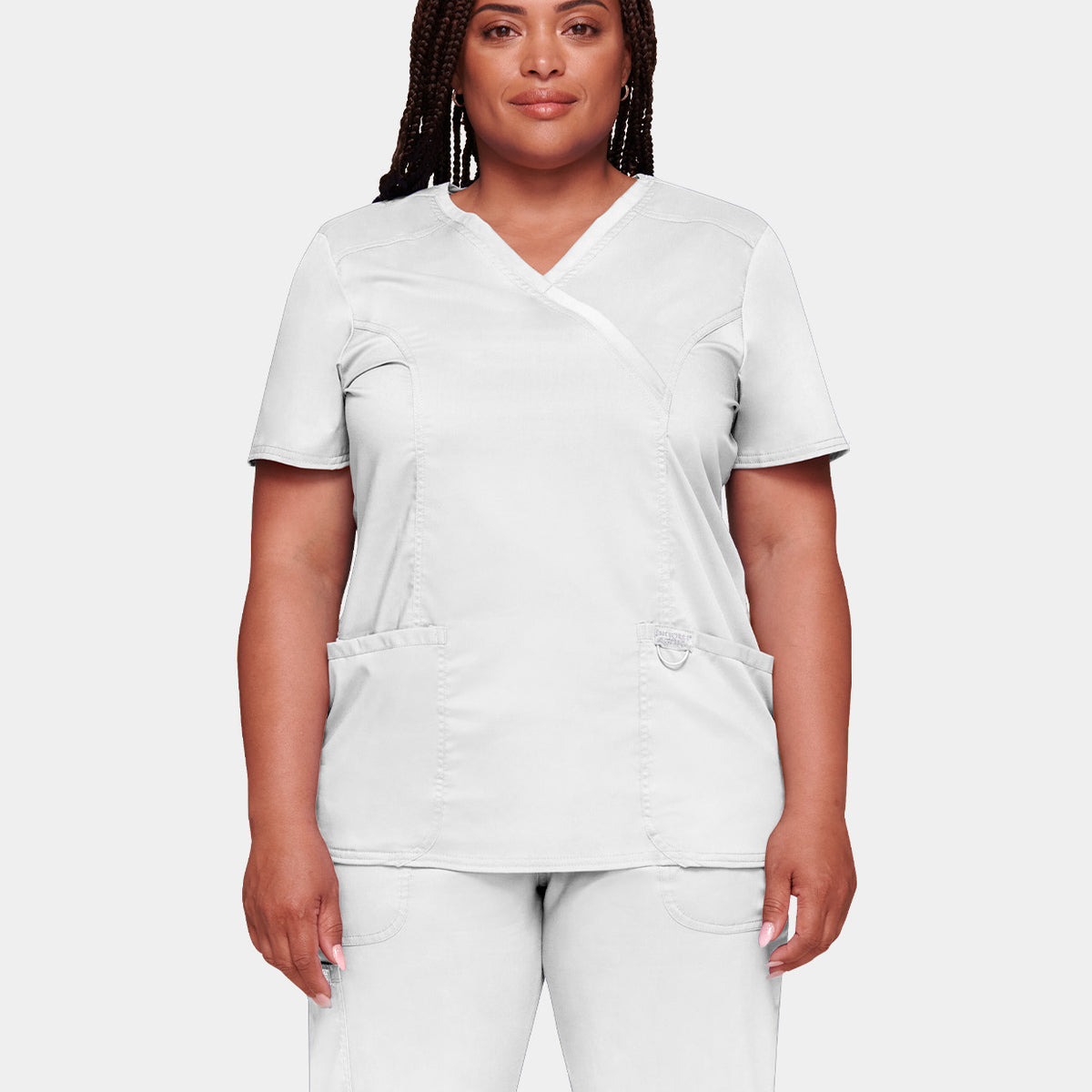 Cherokee WW Revolution Women's Mock Wrap Scrub Top WWE610 – Happythreads UK
