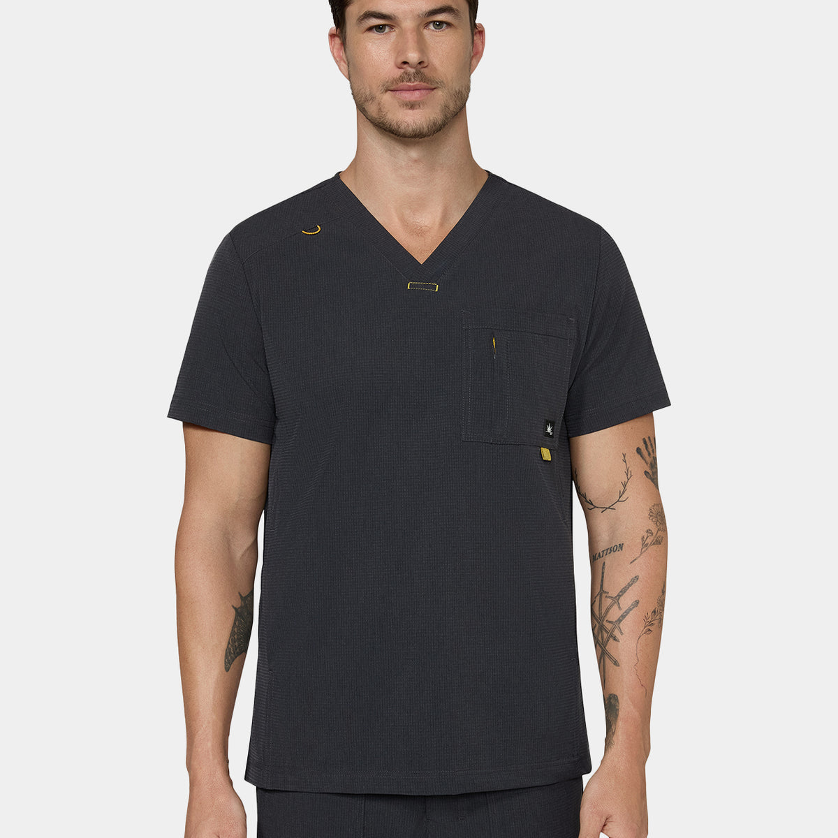 Koi Solis Caldwell Men's Scrub Top - Charcoal – Happythreads UK
