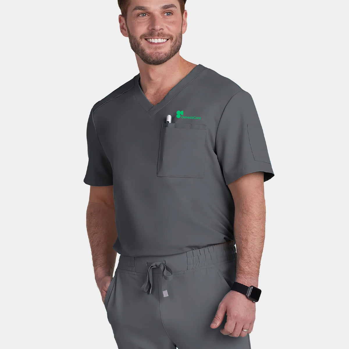Genesis Care - Koi Cureology Arthro Scrub Top - Pewter – Happythreads UK