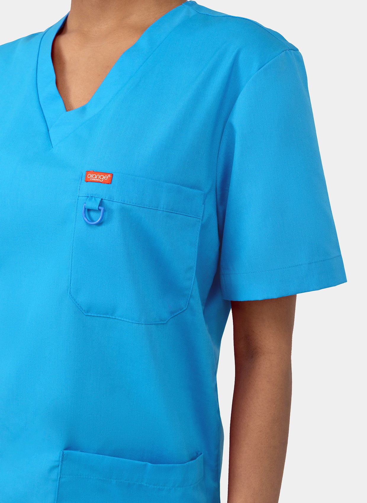 Unisex Orange Standard Balboa Scrub Top - Electric Blue – Happythreads UK