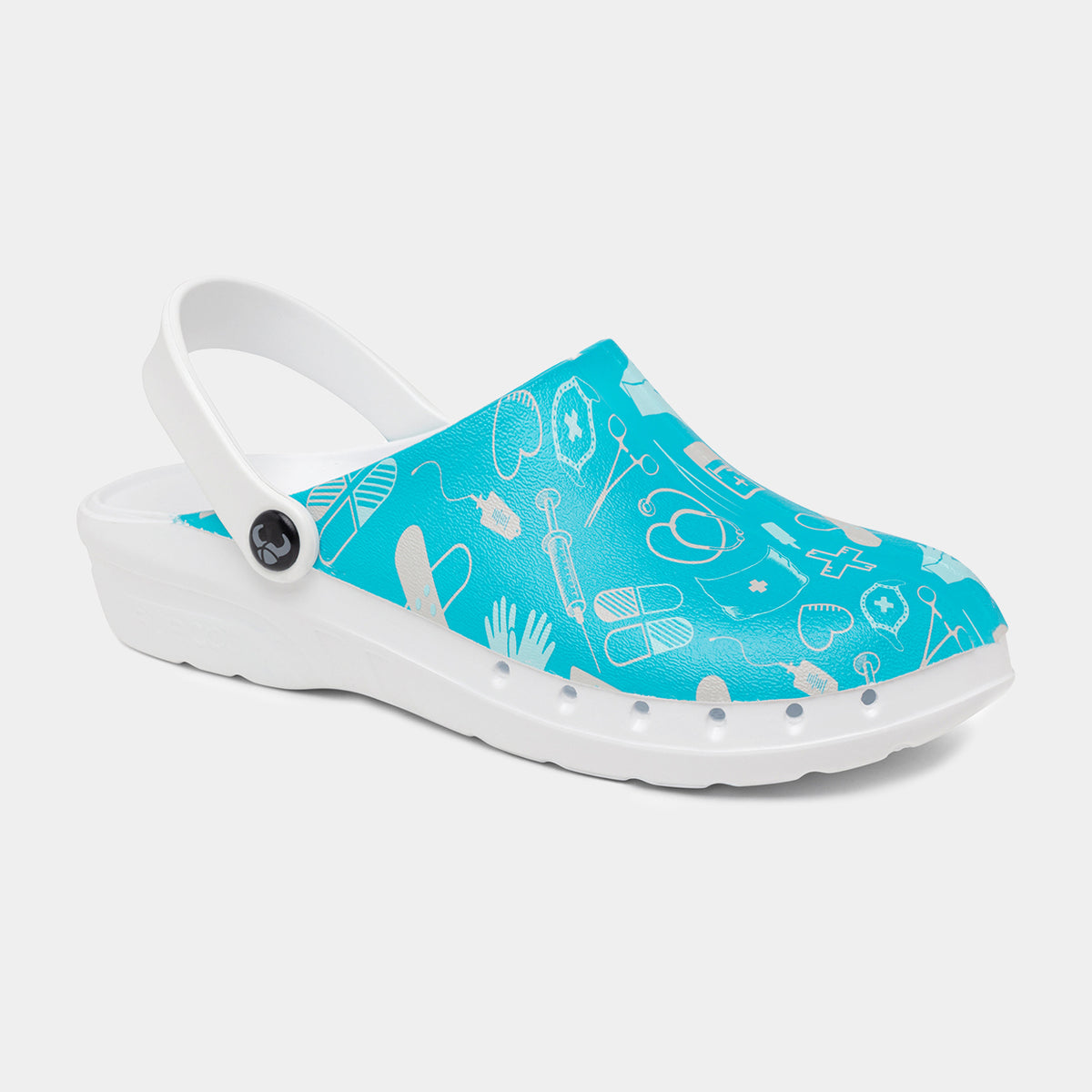 Suecos Oden Fusion Blue Clogs — Anti-Slip Medical Shoes – Happythreads UK