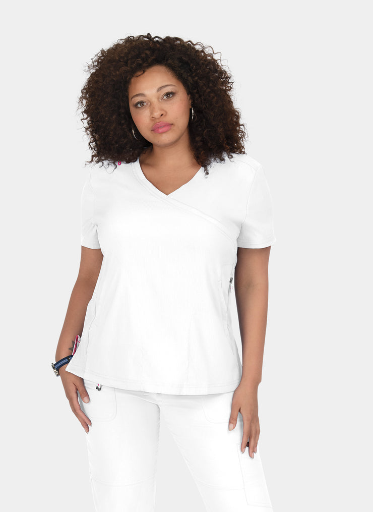 Koi Lite Philosophy Scrub Top - White – Happythreads UK