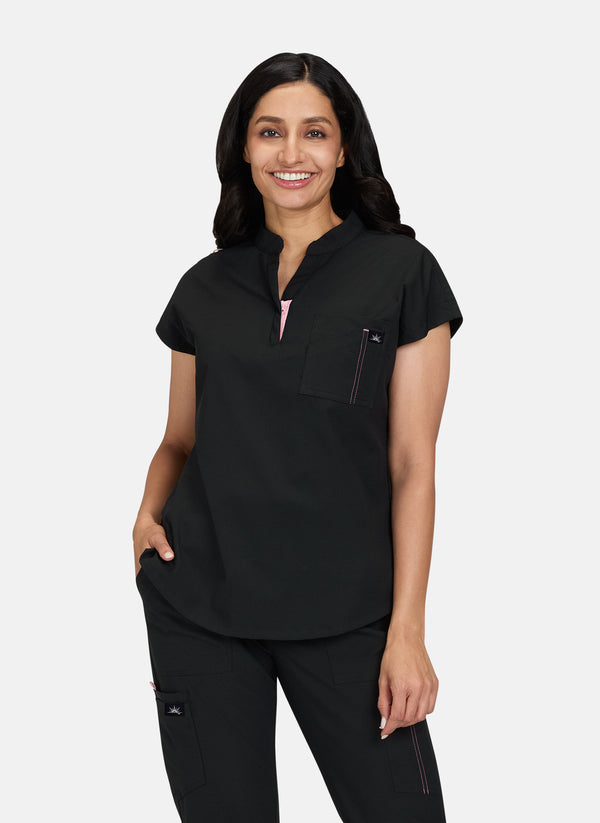 Koi Solis Catrin Scrub Top - Black – Happythreads UK
