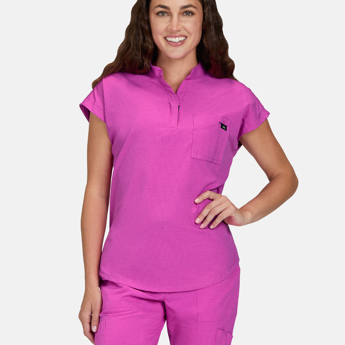 Koi Solis Catrin Scrub Top - Hibiscus Pink – Happythreads UK